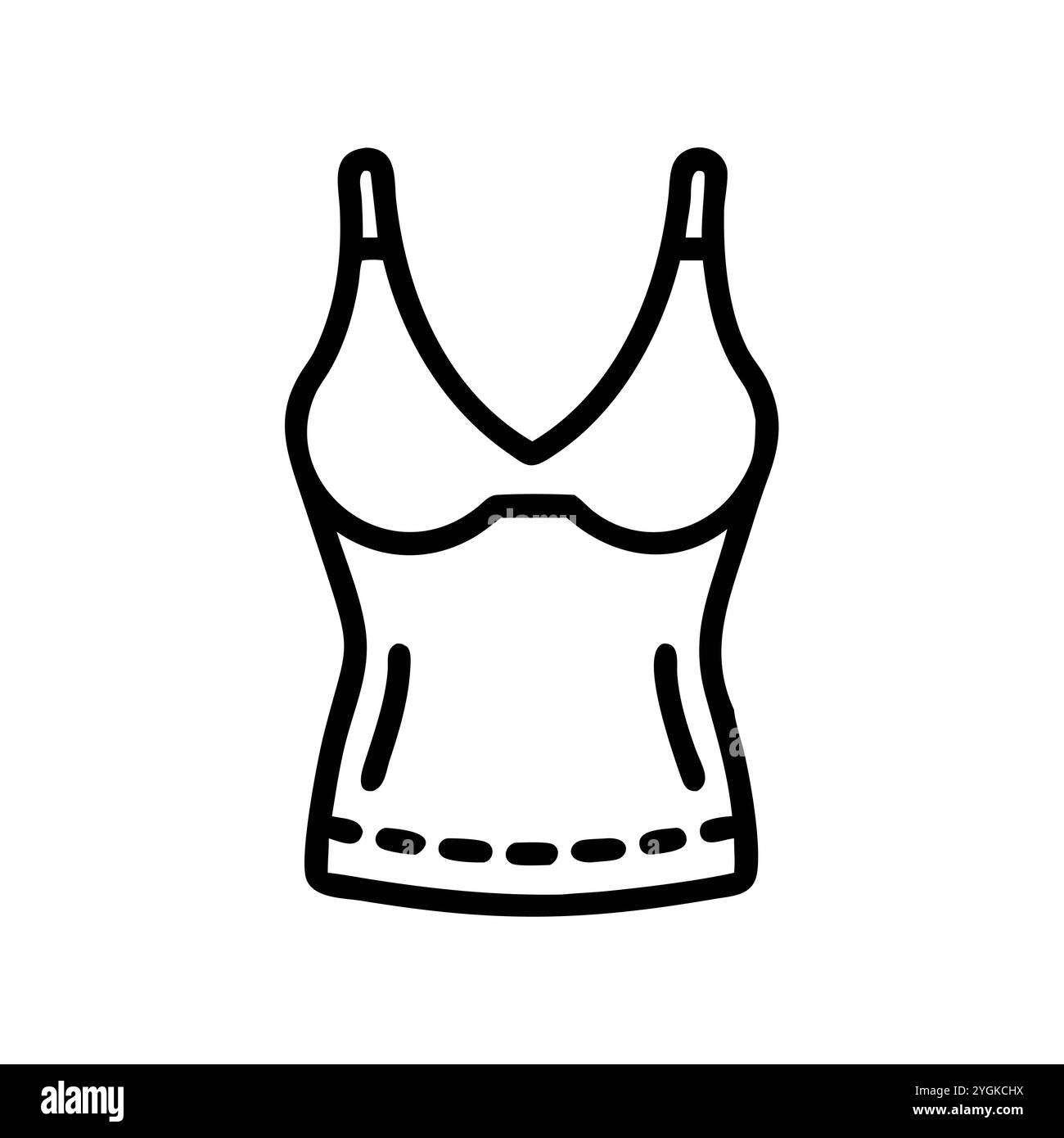 simple vector illustration of a halter top , in a simple and clean ...