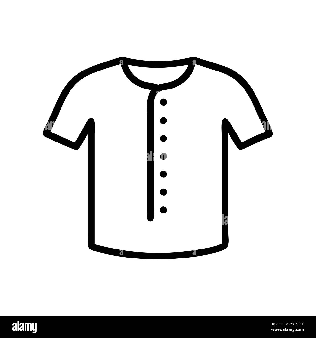 simple vector illustration of a henley shirt , in a simple and clean ...