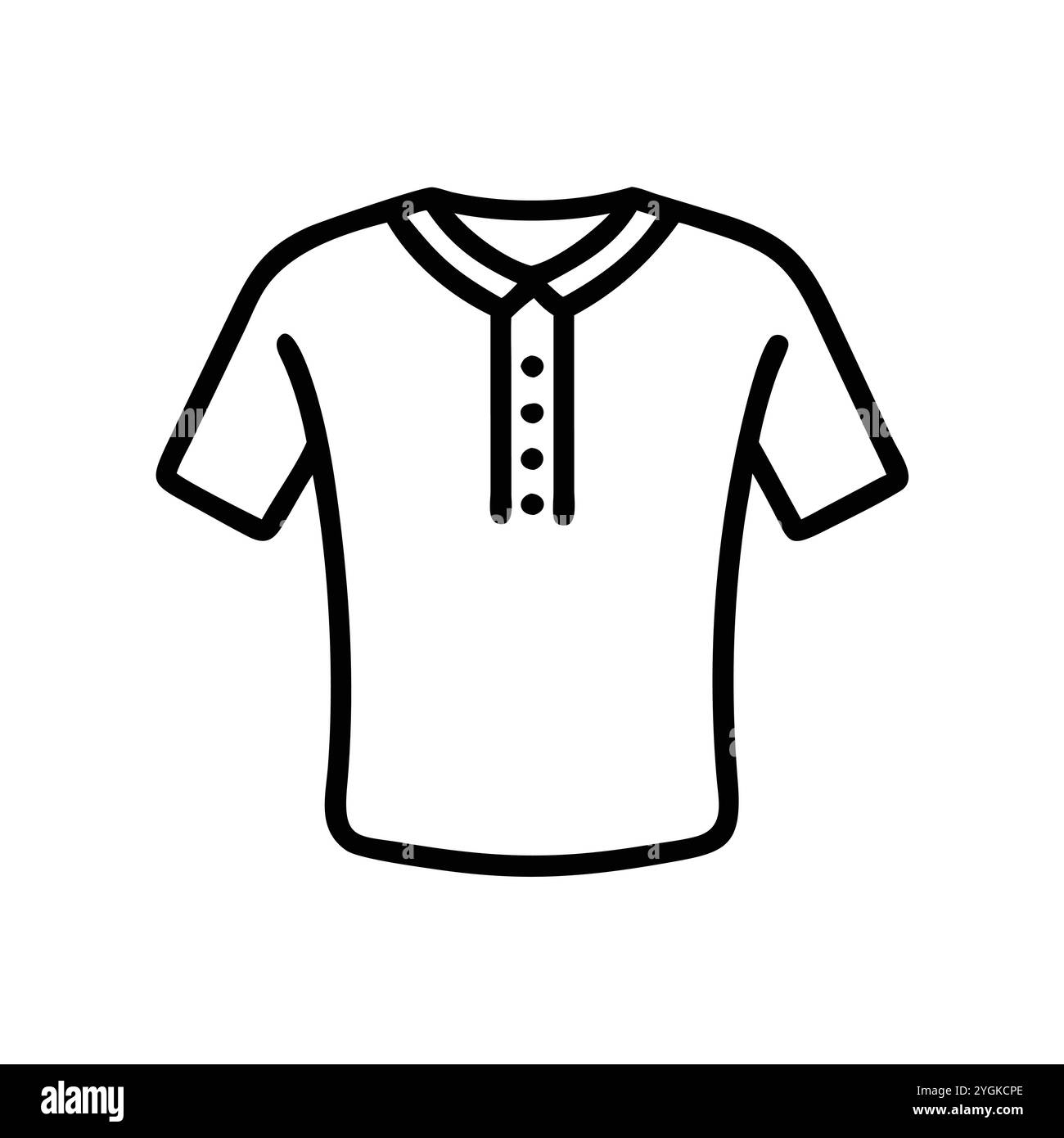 simple vector illustration of a henley shirt , in a simple and clean ...