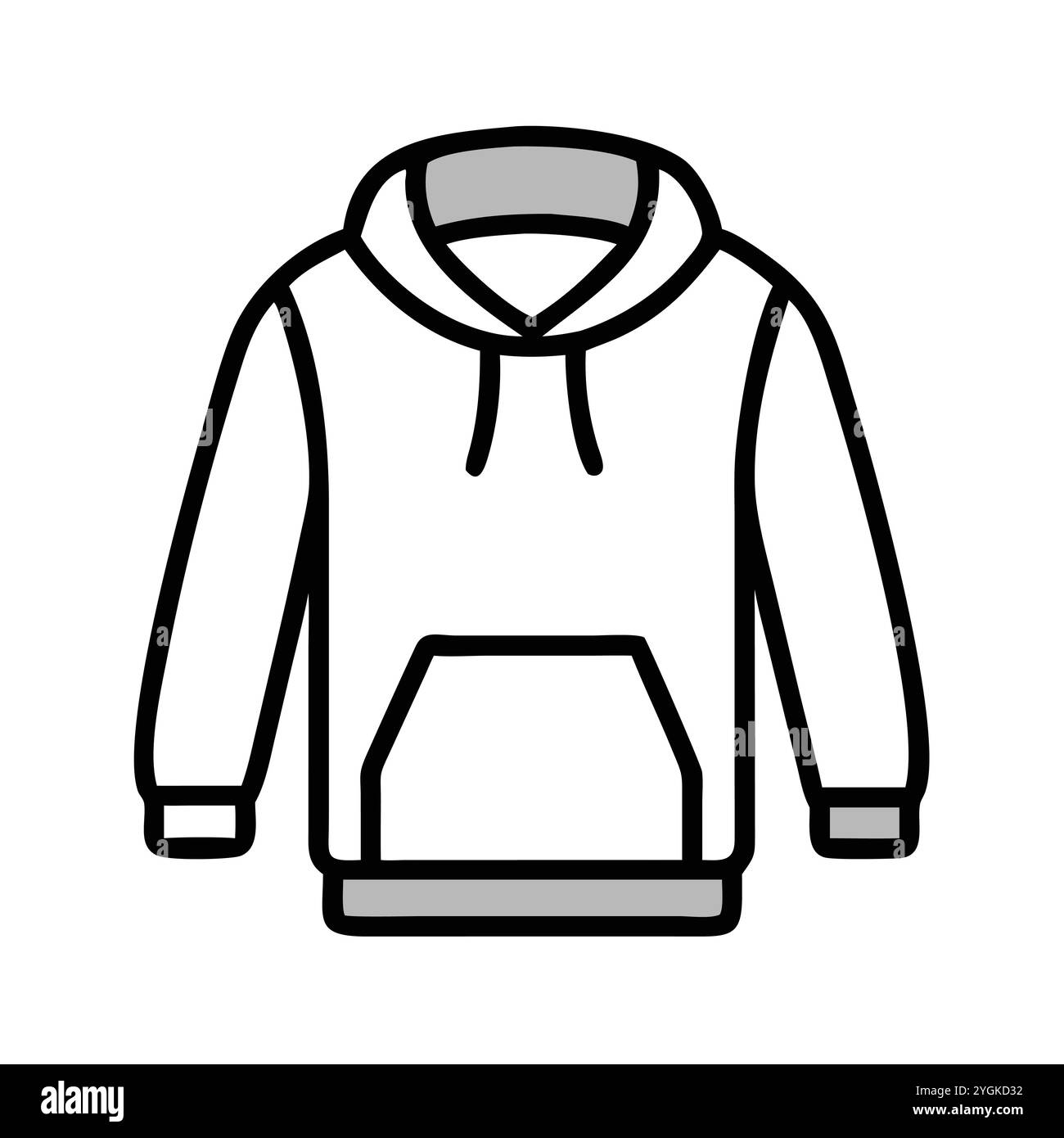 simple vector illustration of a hoodie , in a simple and clean style ...