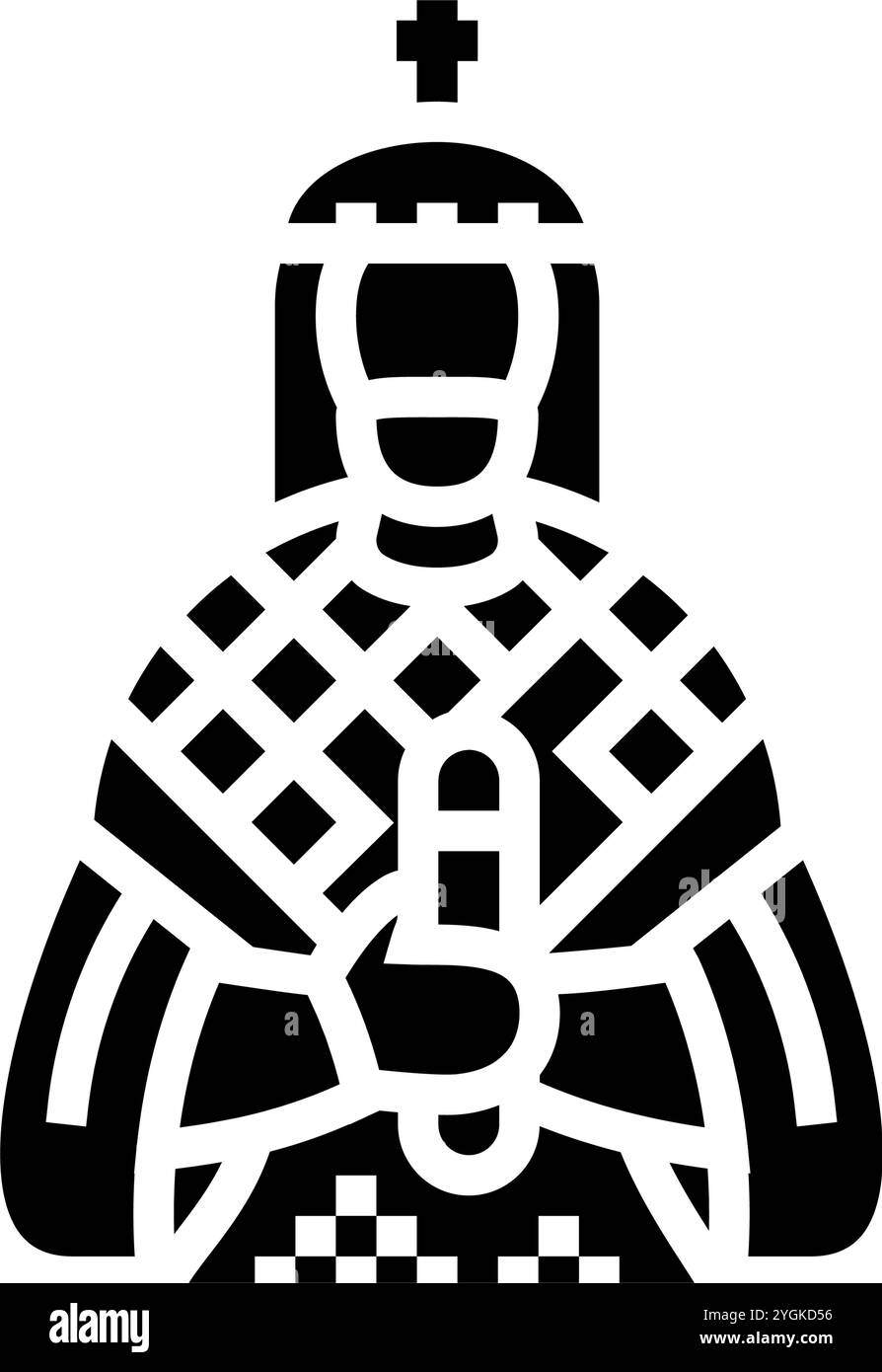 emperor byzantine glyph icon vector illustration Stock Vector Image ...