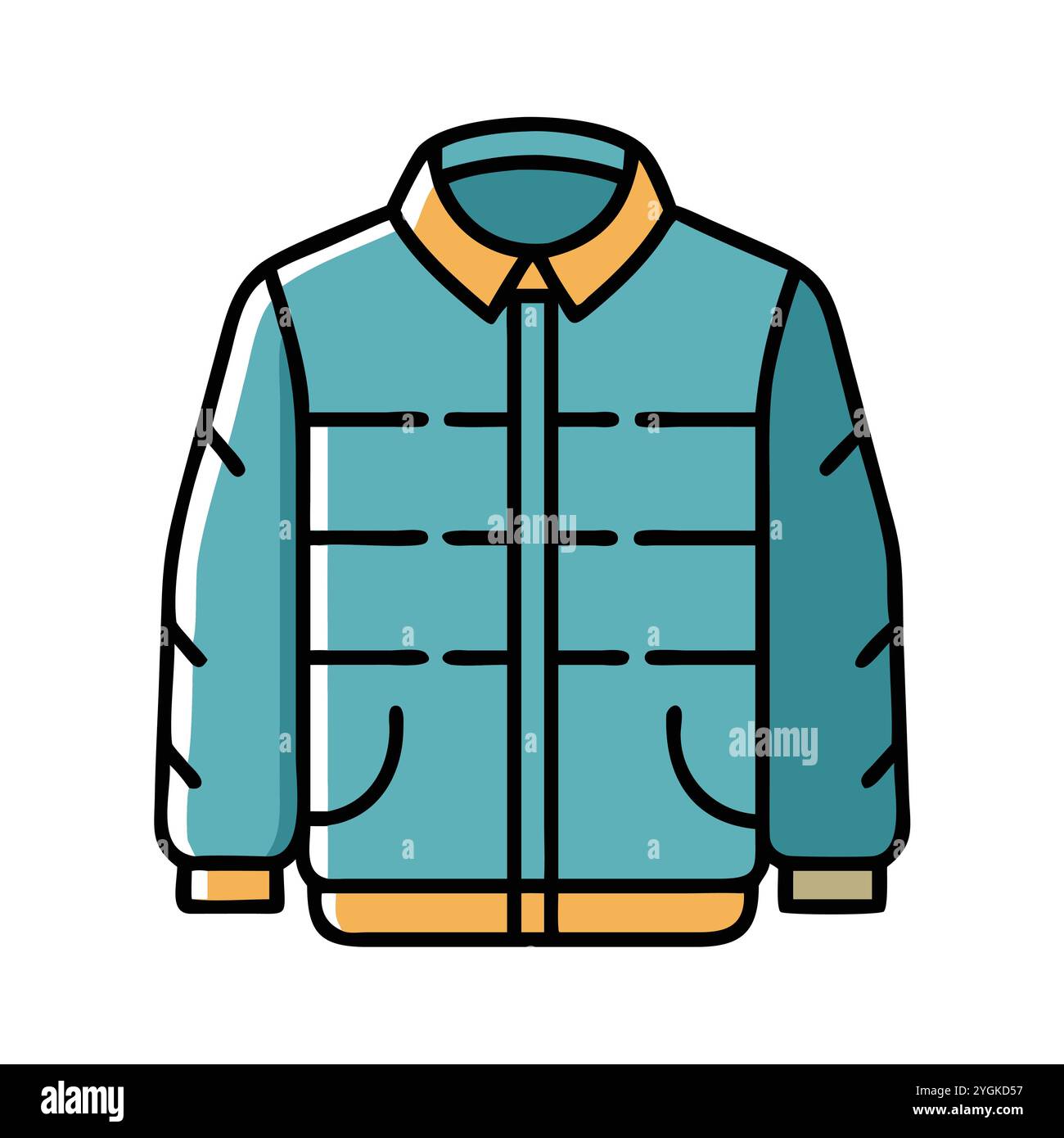 simple vector illustration of a jacket , in a simple and clean style ...