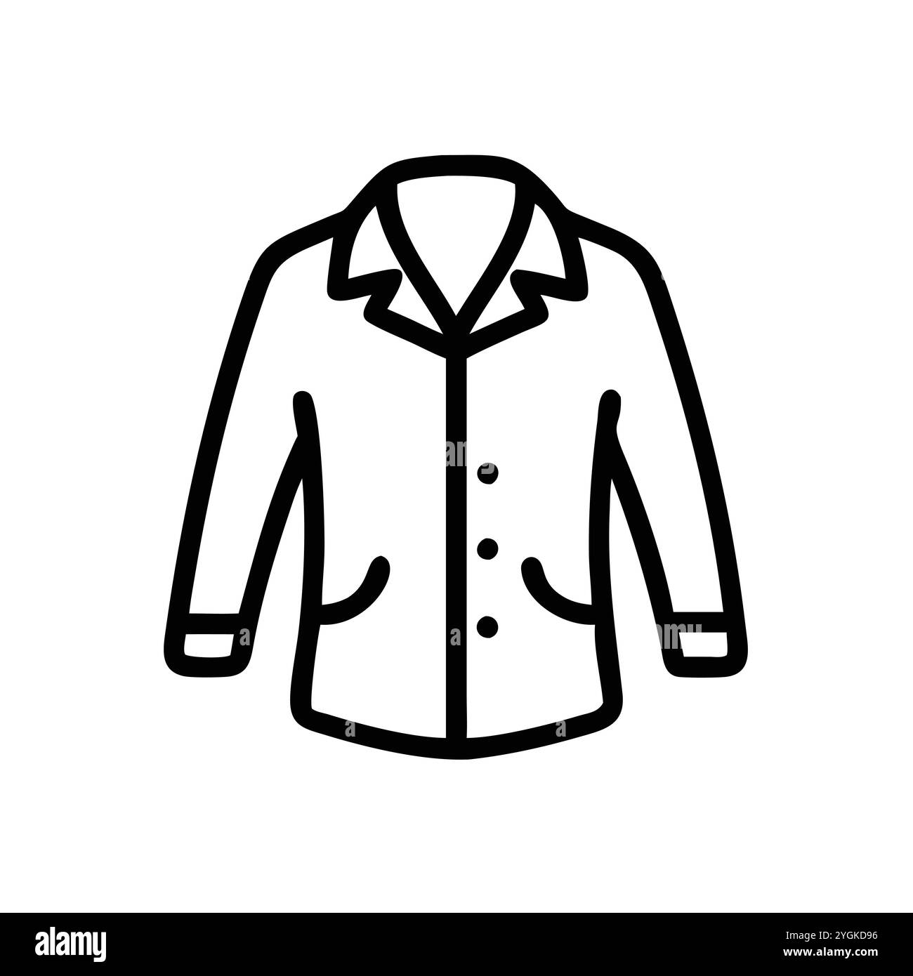 simple vector illustration of a jacket , in a simple and clean style ...