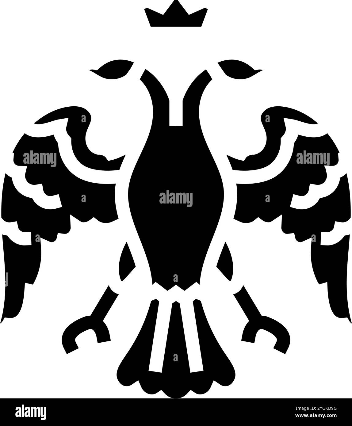 double headed eagle byzantine glyph icon vector illustration Stock ...