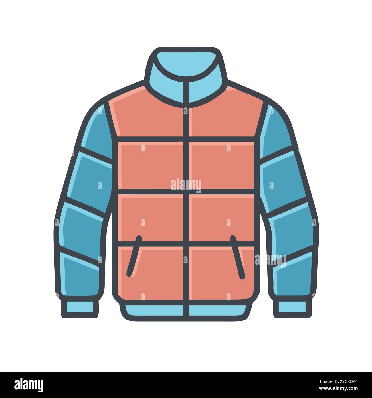 simple vector illustration of a jacket , in a simple and clean style ...