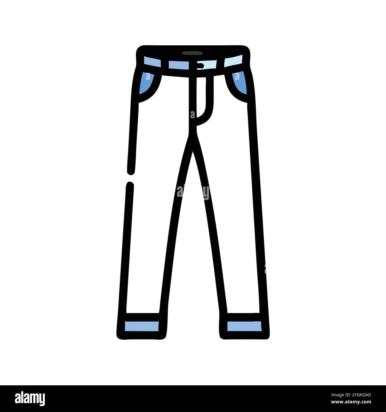 simple vector illustration of a jeans , in a simple and clean style ...