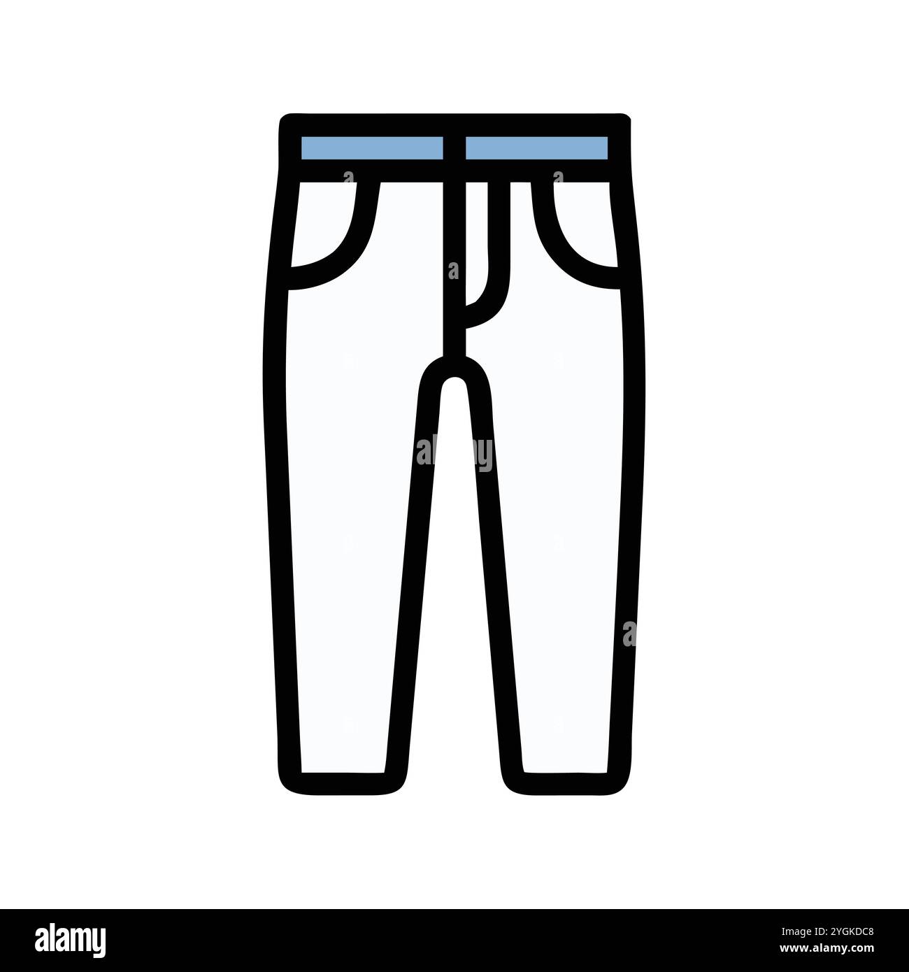 simple vector illustration of a jeans , in a simple and clean style ...