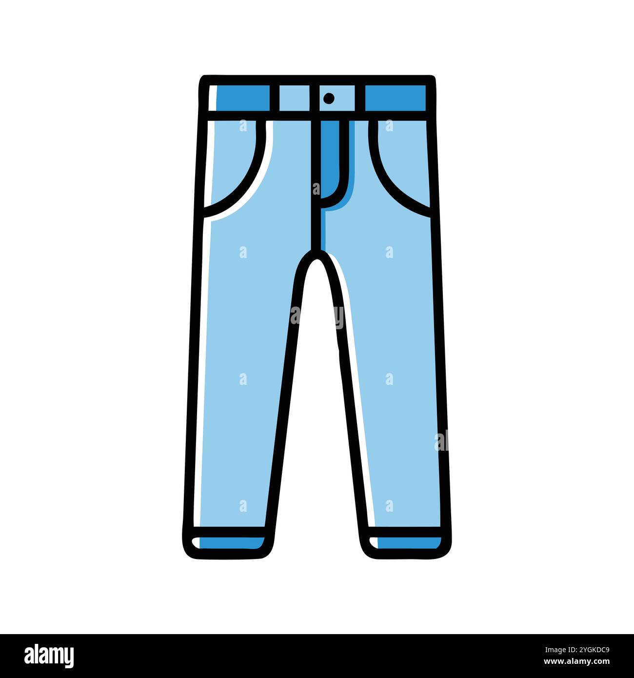 simple vector illustration of a jeans , in a simple and clean style ...
