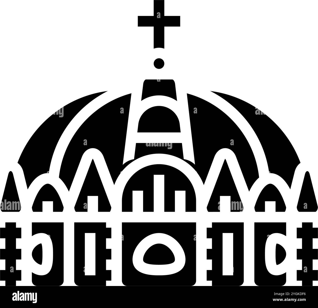 crown emperor byzantine glyph icon vector illustration Stock Vector ...