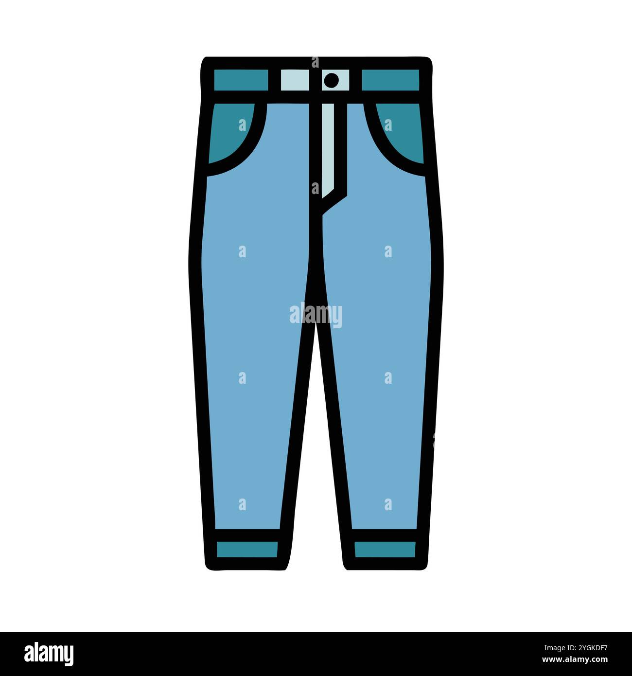 simple vector illustration of a jeans , in a simple and clean style ...