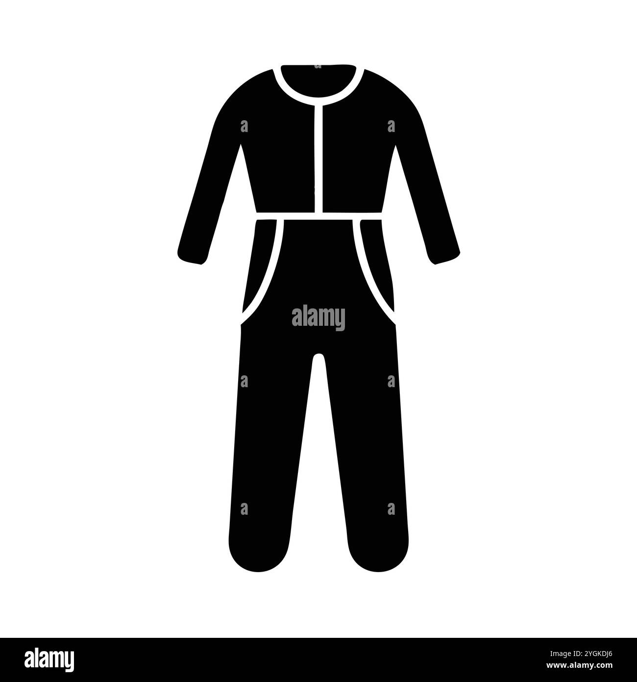 simple vector illustration of a jumpsuit , in a simple and clean style ...