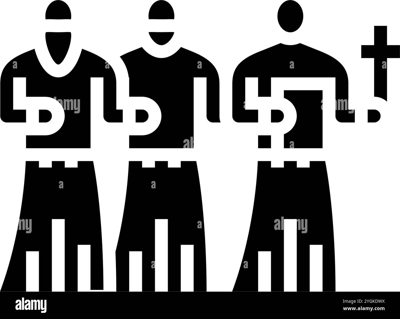 religious procession byzantine glyph icon vector illustration Stock ...