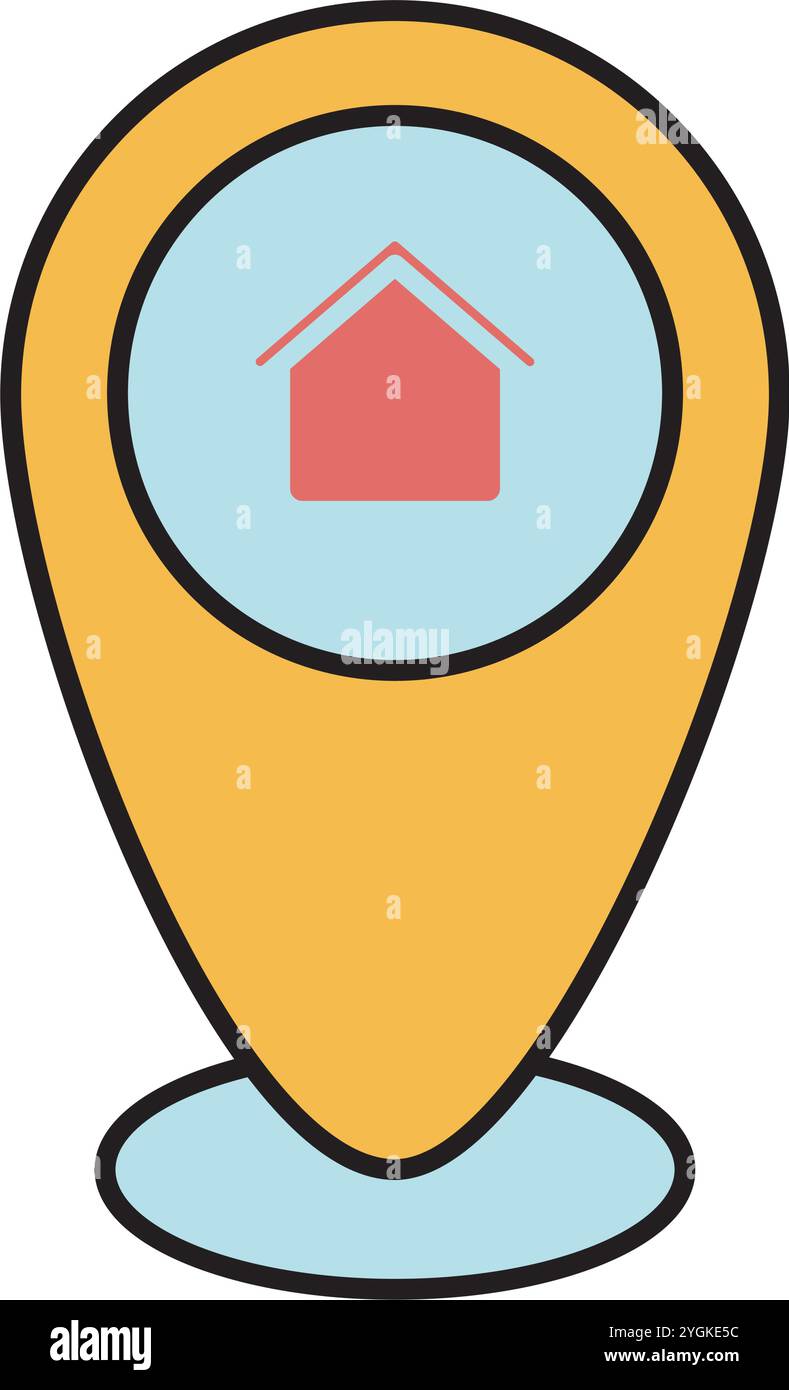 map pin home icon Stock Vector Image & Art - Alamy