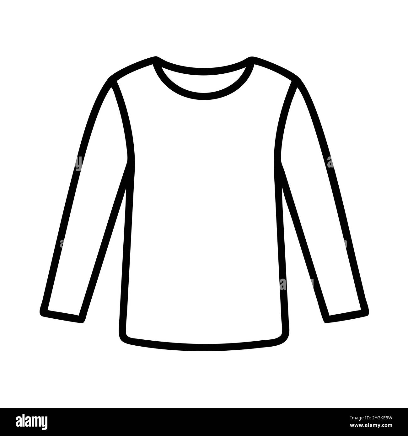 simple vector illustration of a long sleeve shirt , in a simple and ...