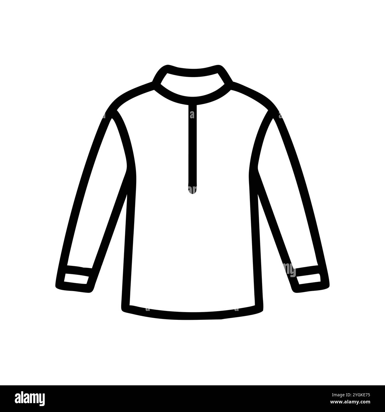 simple vector illustration of a long sleeve shirt , in a simple and ...