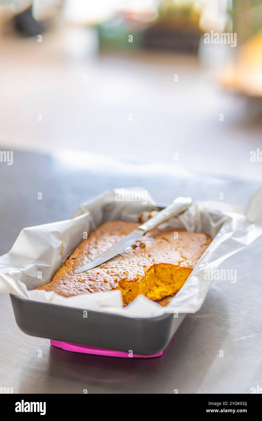 The base of many desserts Sponge cake is a basic in baking Stock Photo ...