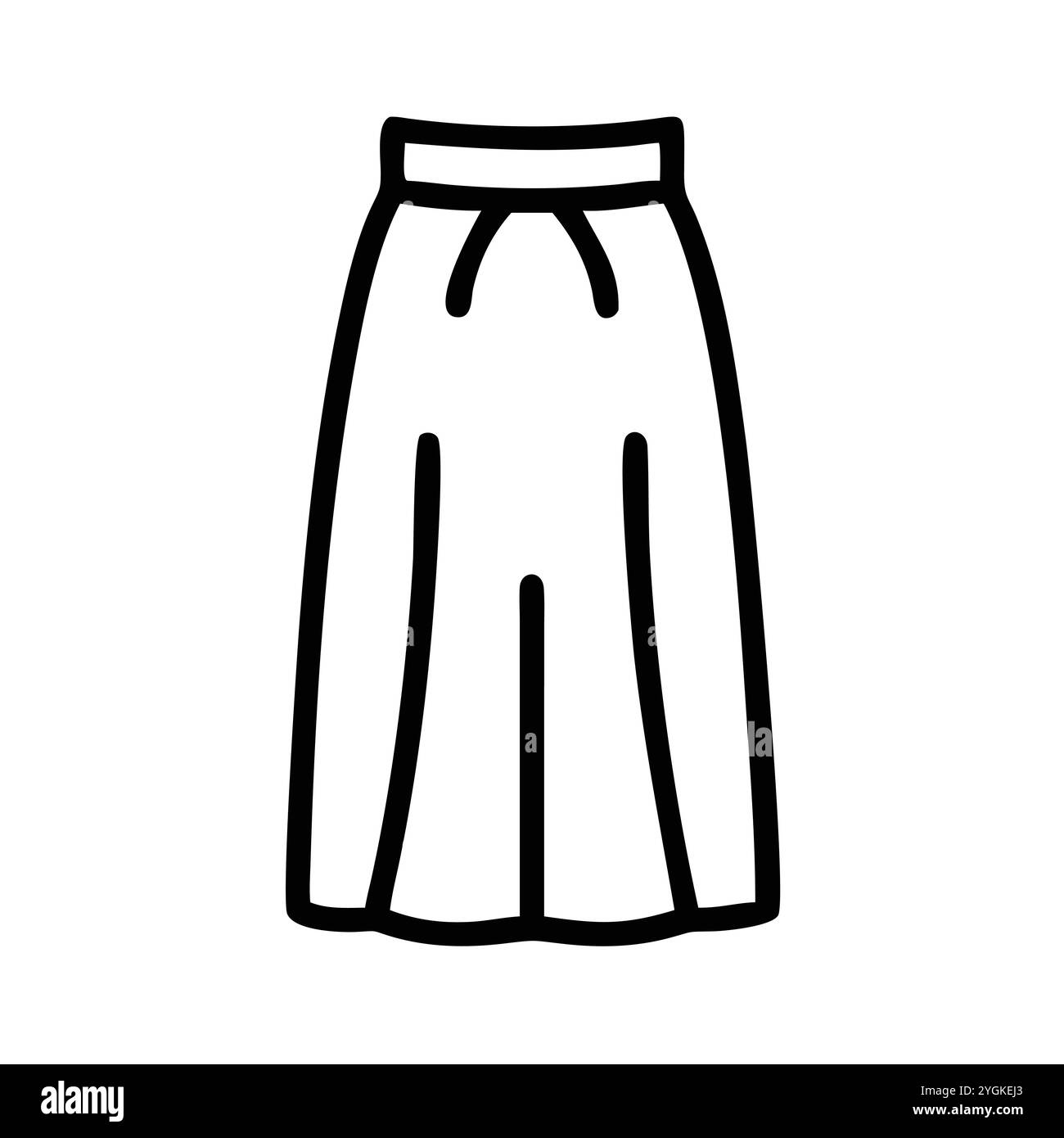 simple vector illustration of a maxi skirt , in a simple and clean ...