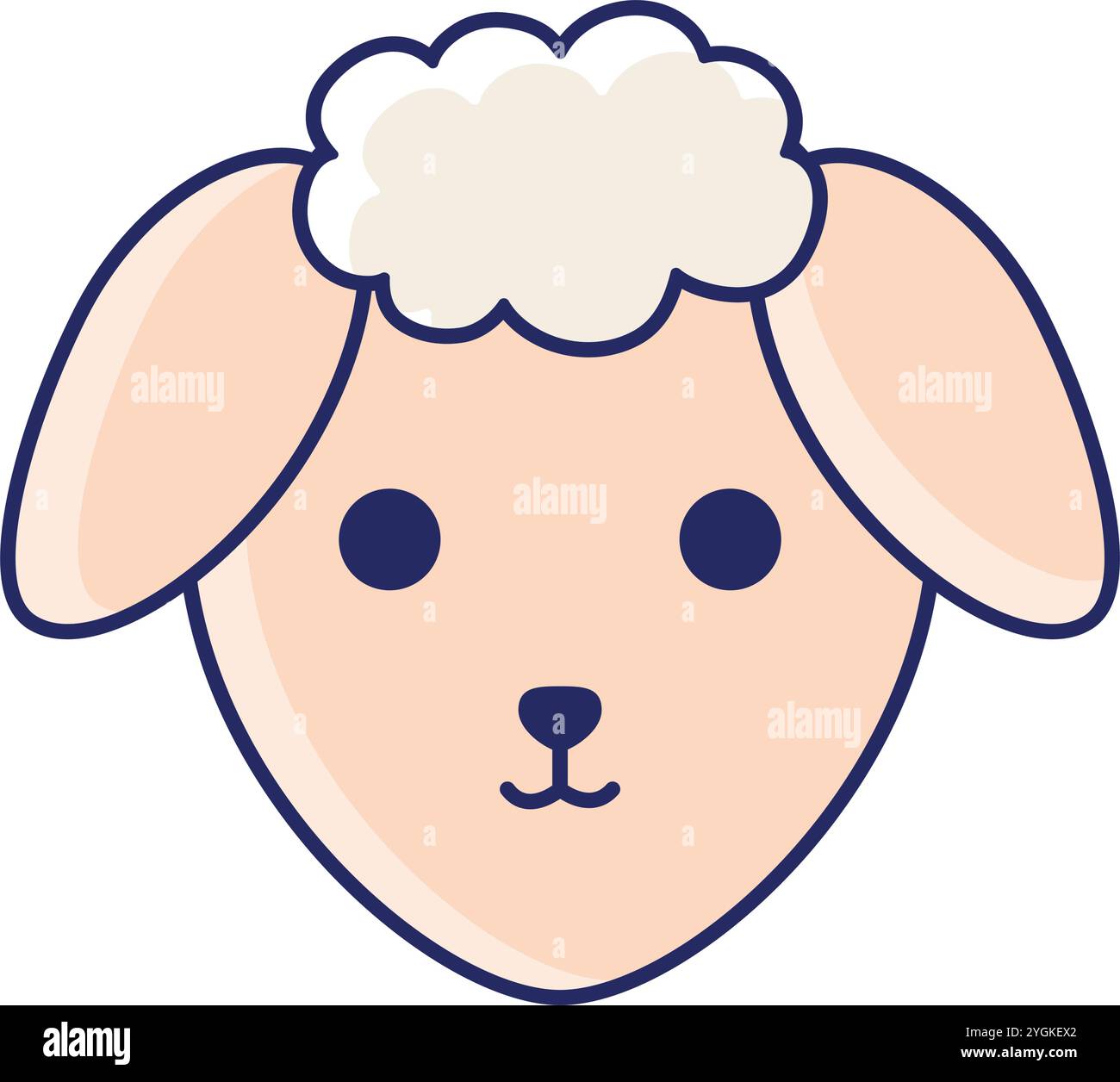 sheep head cartoon animal icon Stock Vector Image & Art - Alamy
