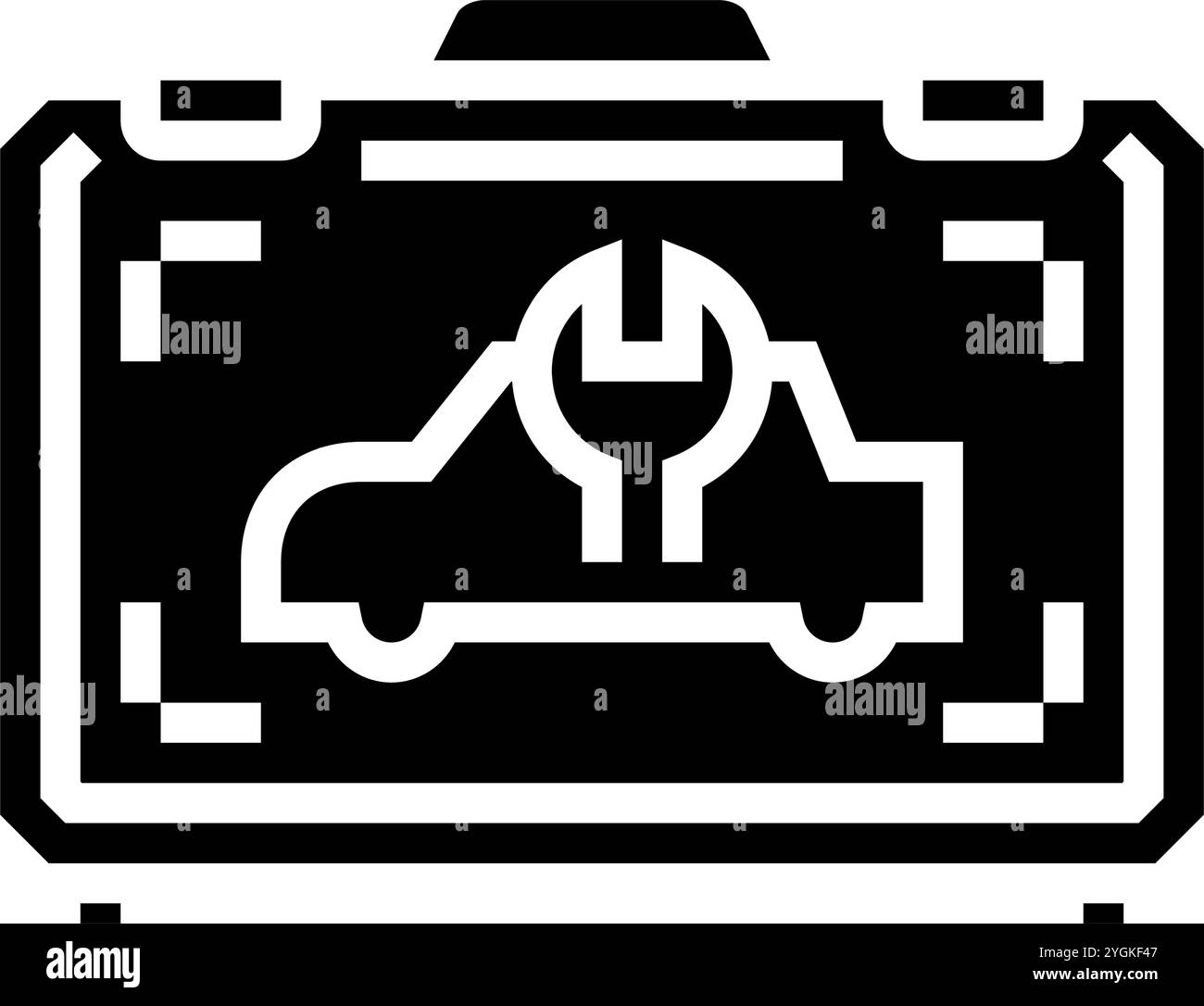 car tool kit accessory glyph icon vector illustration Stock Vector ...