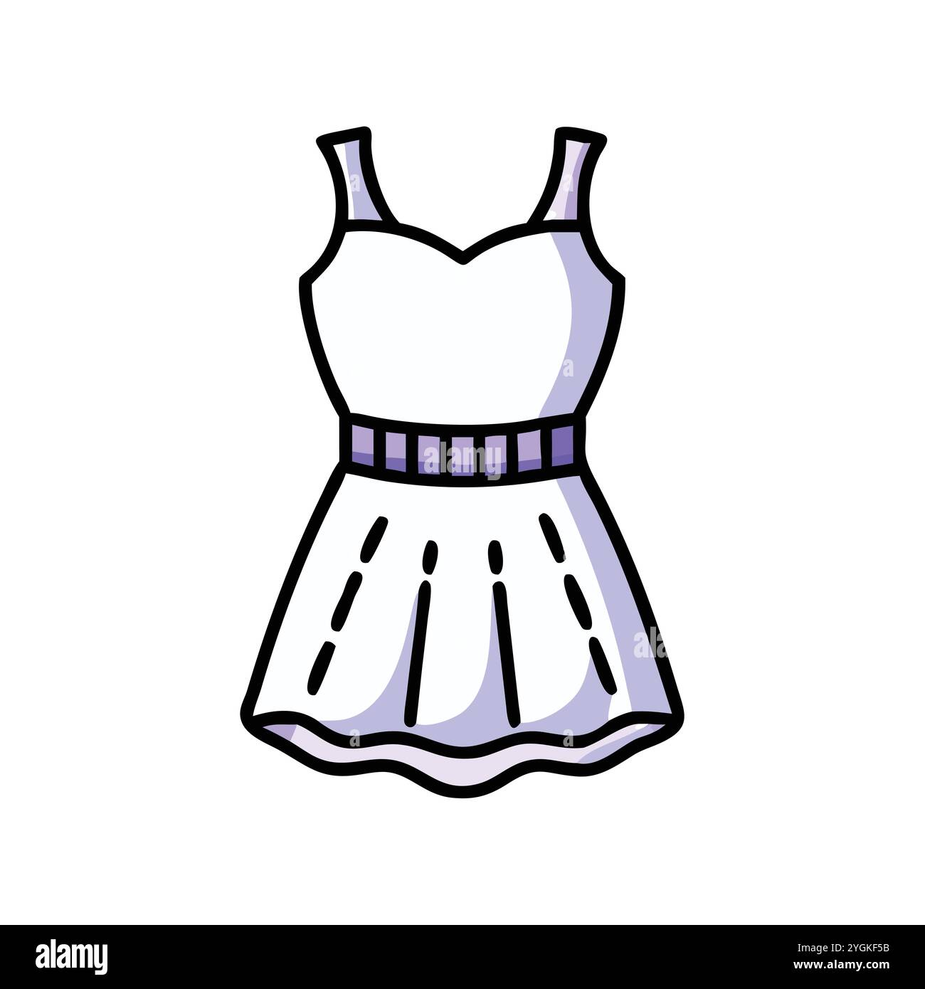 simple vector illustration of a mini dress , in a simple and clean ...
