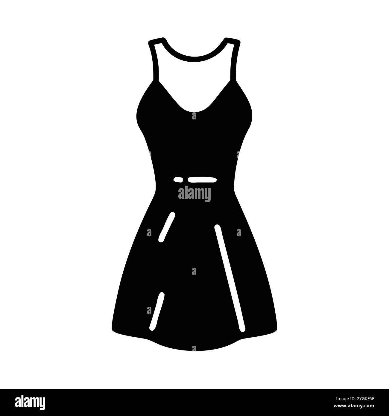 simple vector illustration of a mini dress , in a simple and clean ...