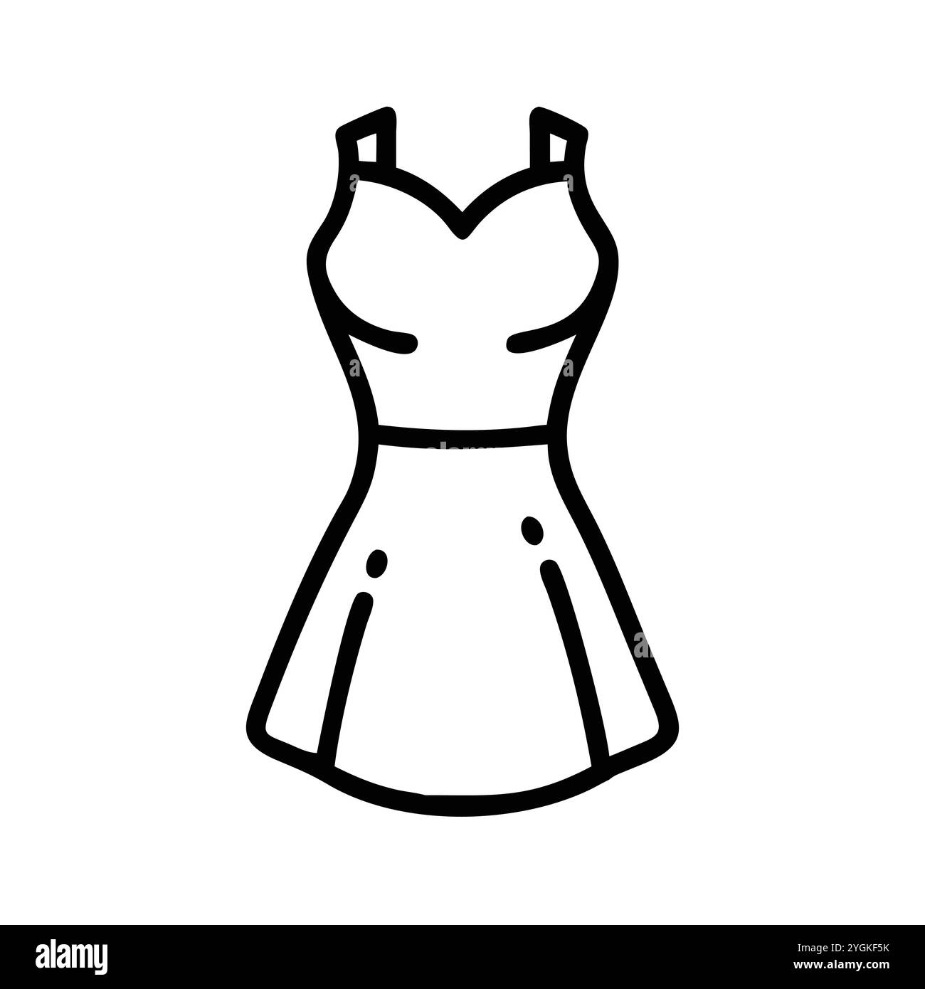 simple vector illustration of a mini dress , in a simple and clean ...