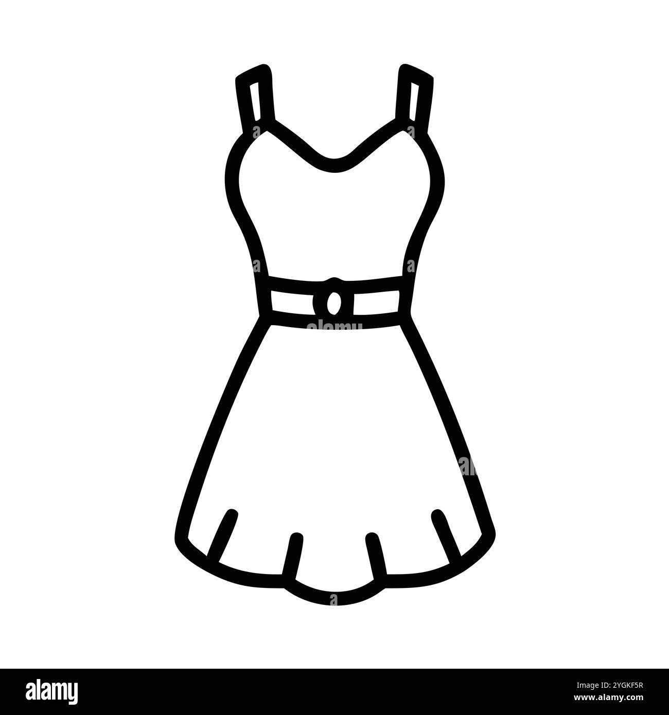 simple vector illustration of a mini dress , in a simple and clean ...