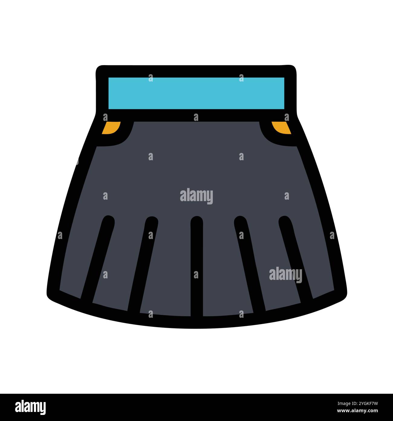 simple vector illustration of a mini skirt , in a simple and clean ...