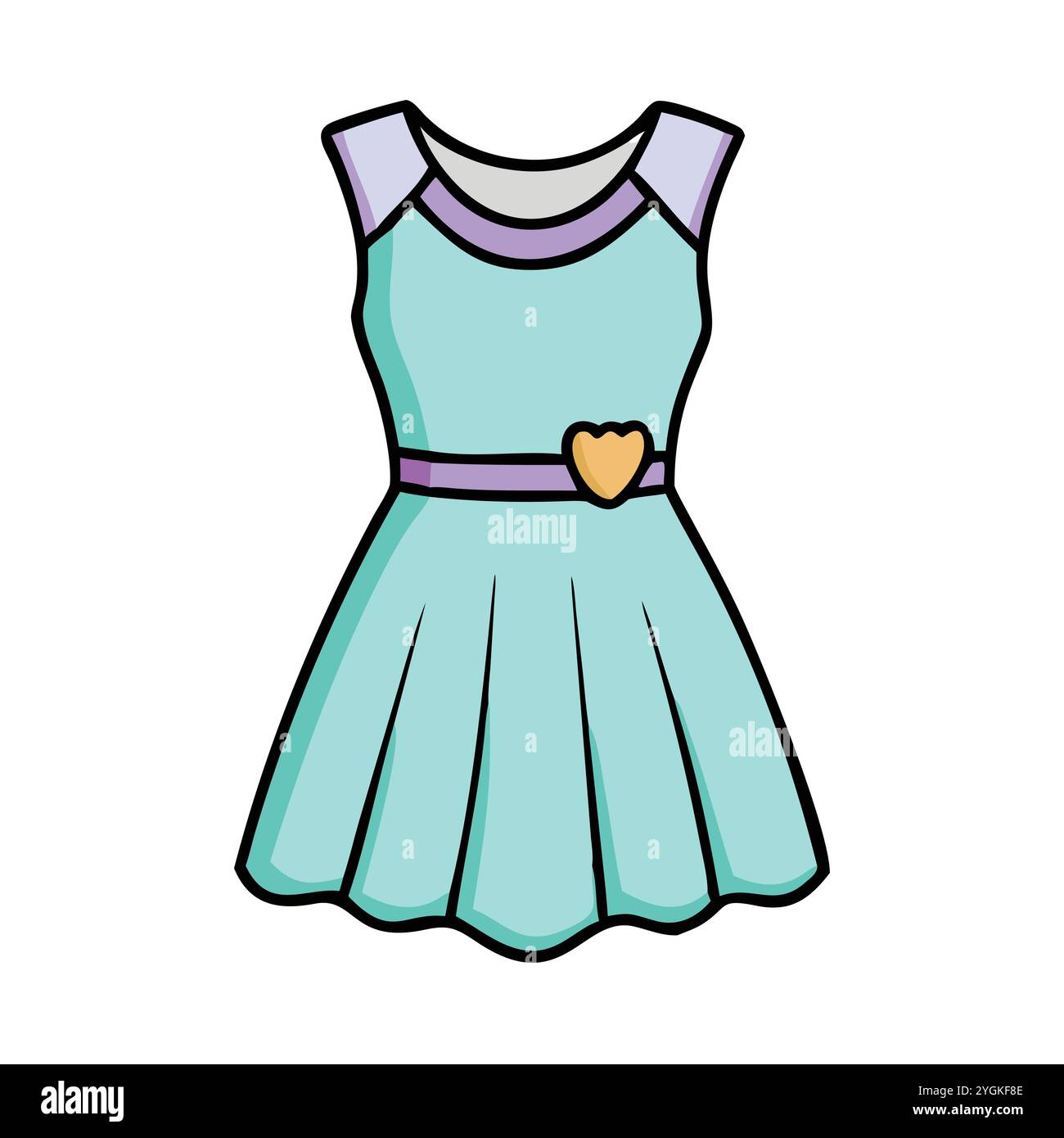 simple vector illustration of a mini dress , in a simple and clean ...