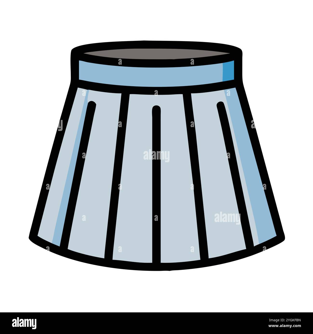simple vector illustration of a mini skirt , in a simple and clean ...