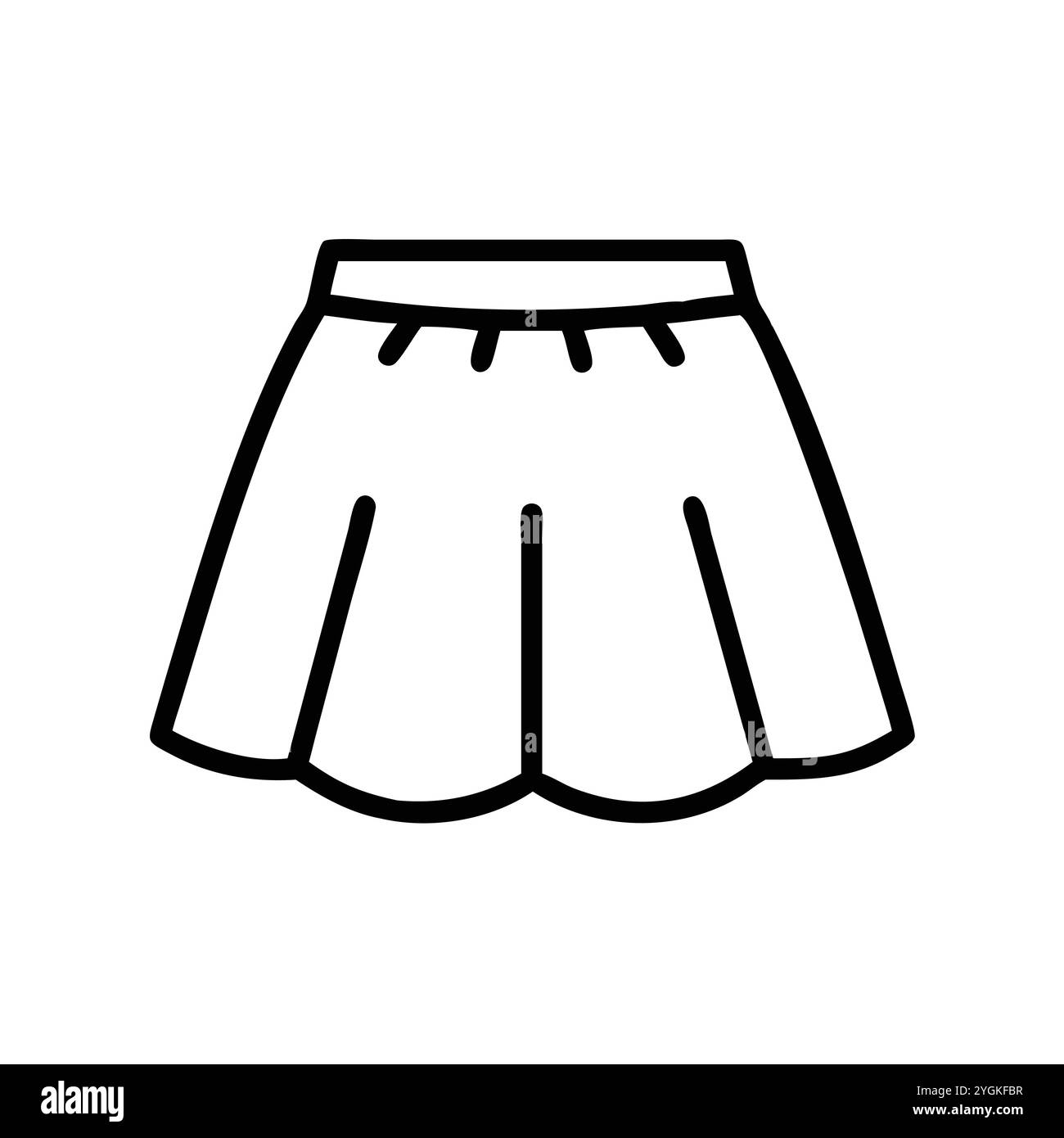 simple vector illustration of a mini skirt , in a simple and clean ...