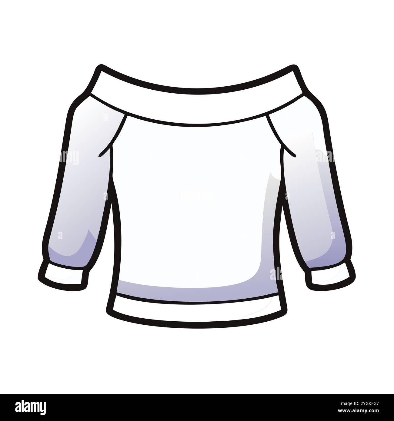 simple vector illustration of a off shoulder top , in a simple and ...