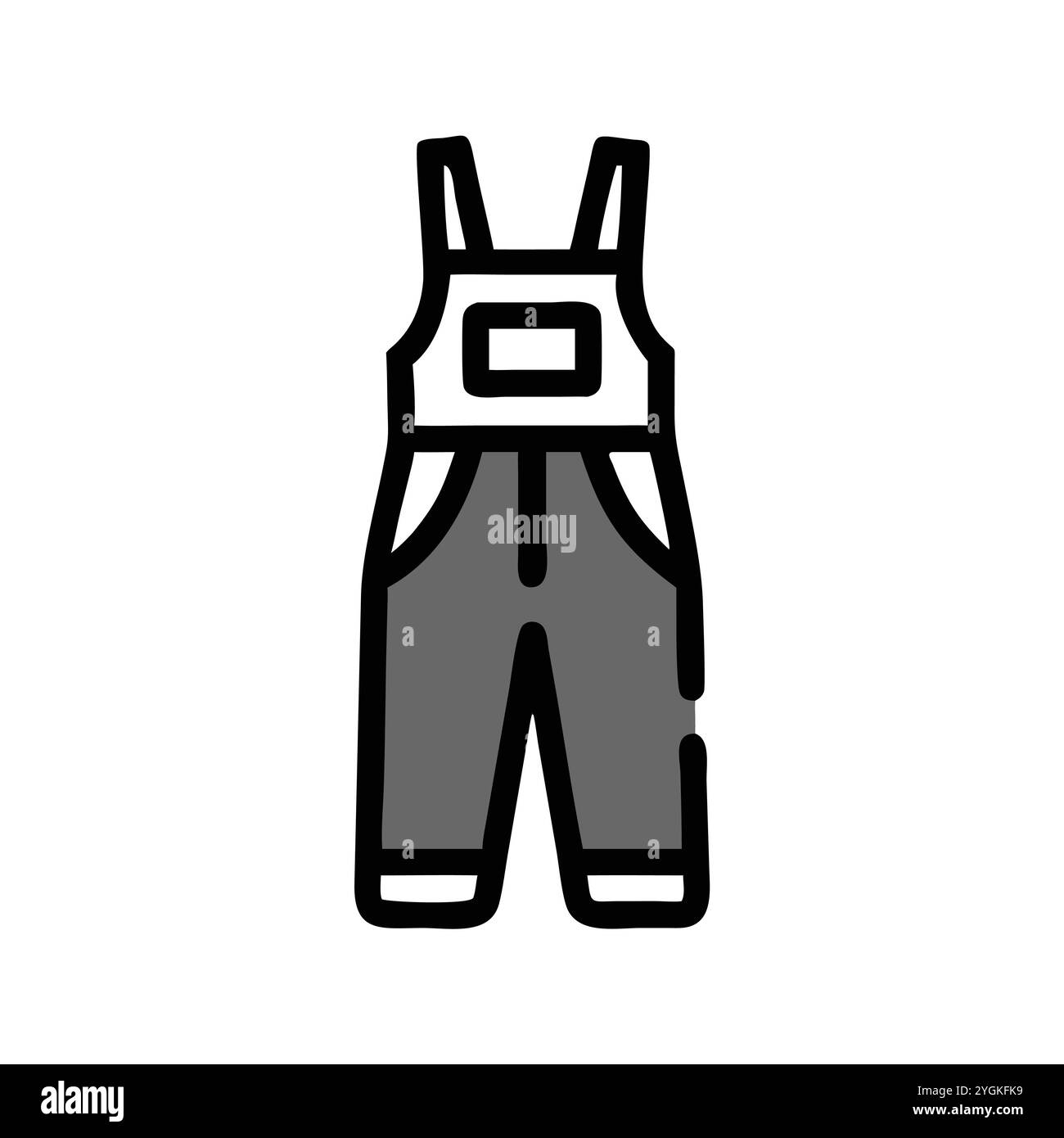 simple vector illustration of a overalls , in a simple and clean style ...