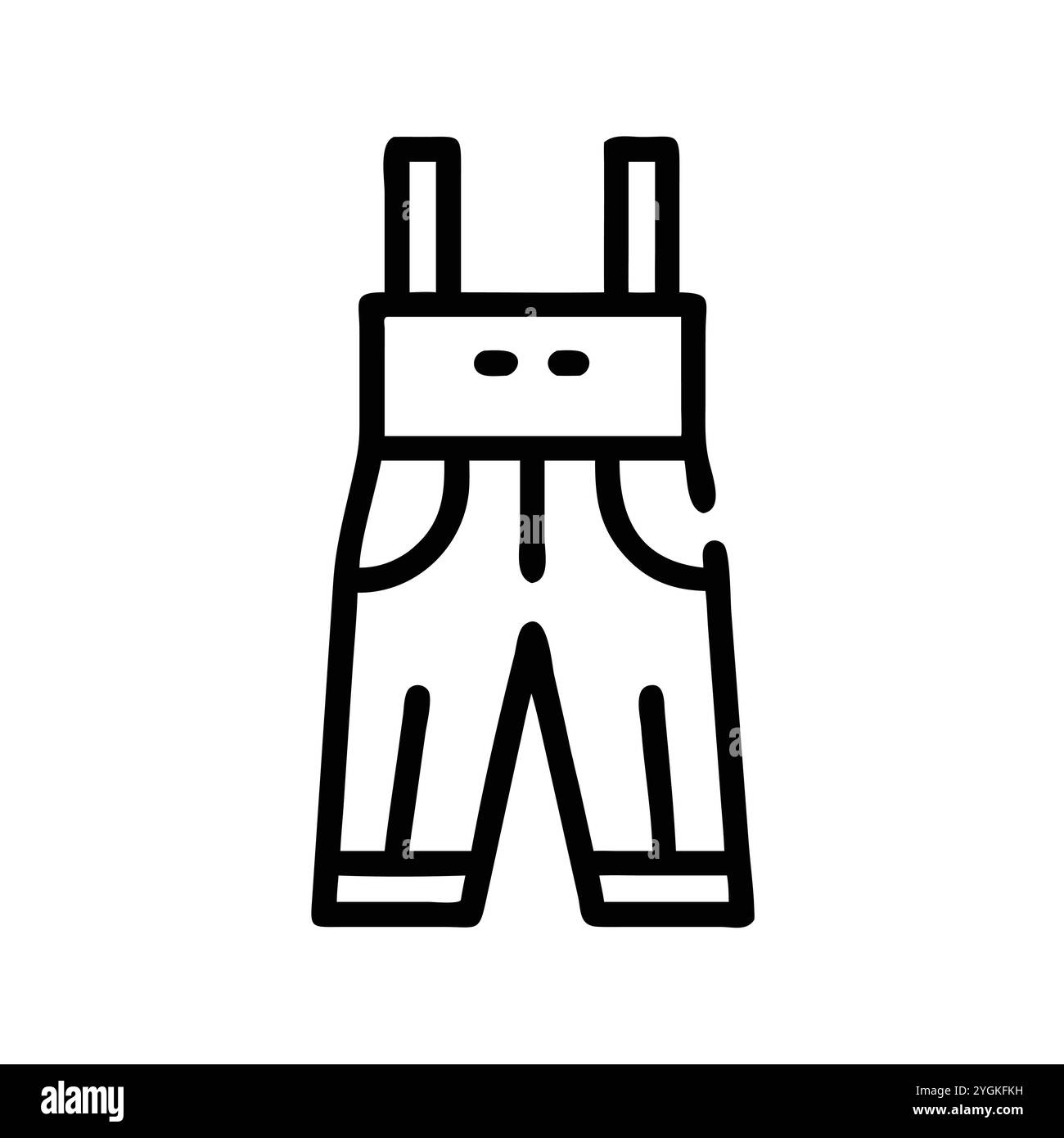 simple vector illustration of a overalls , in a simple and clean style ...