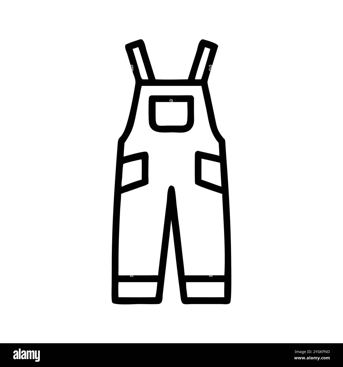 simple vector illustration of a overalls , in a simple and clean style ...