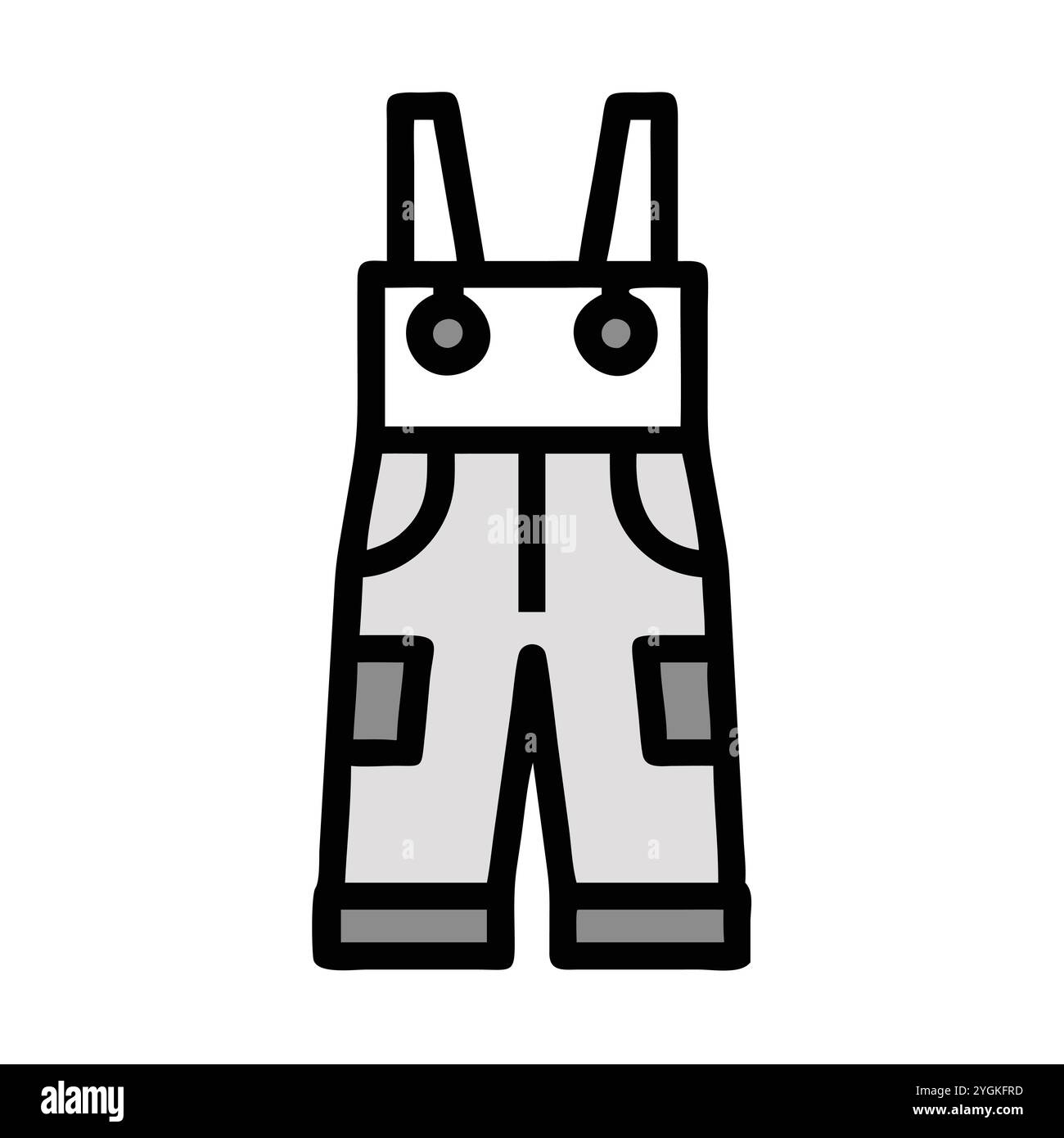 simple vector illustration of a overalls , in a simple and clean style ...