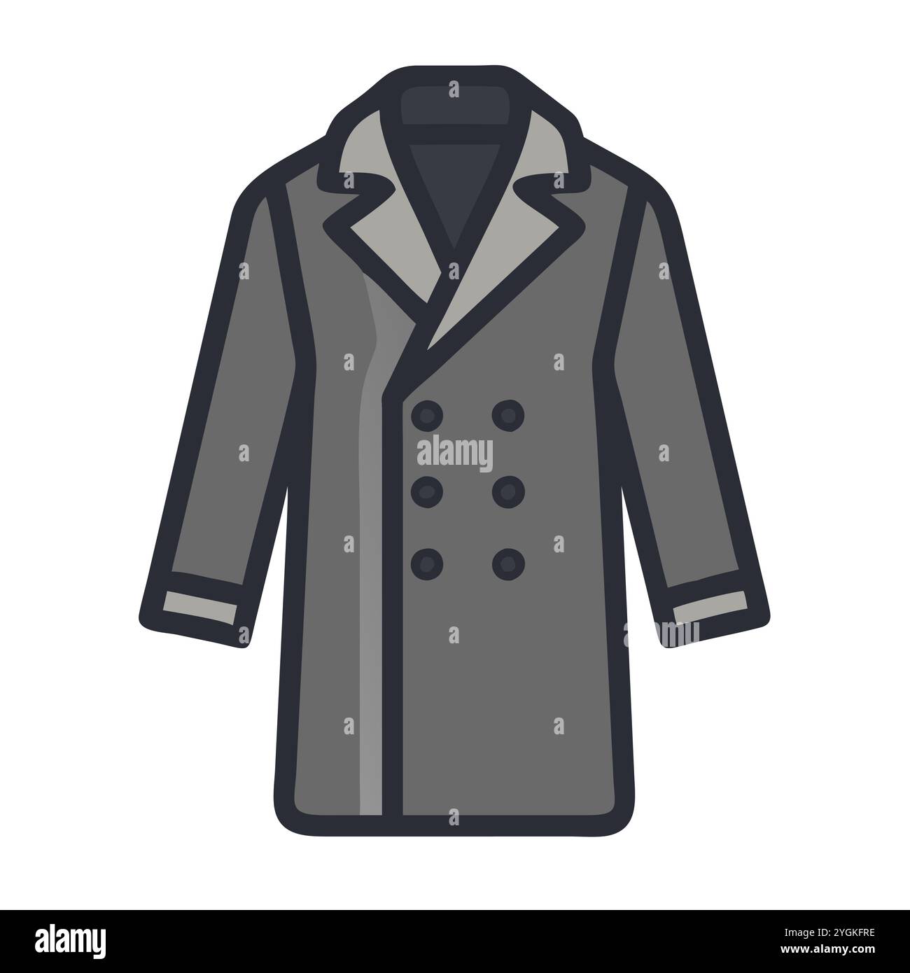 simple vector illustration of a overcoat , in a simple and clean style ...