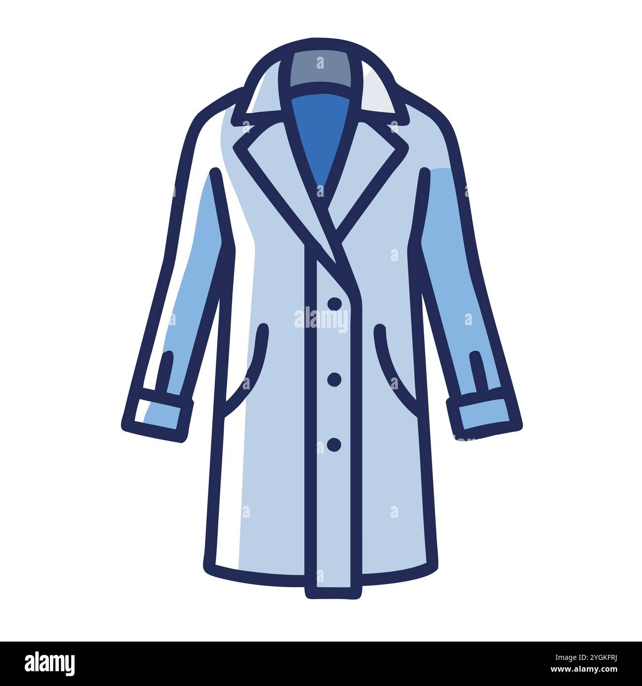 simple vector illustration of a overcoat , in a simple and clean style ...