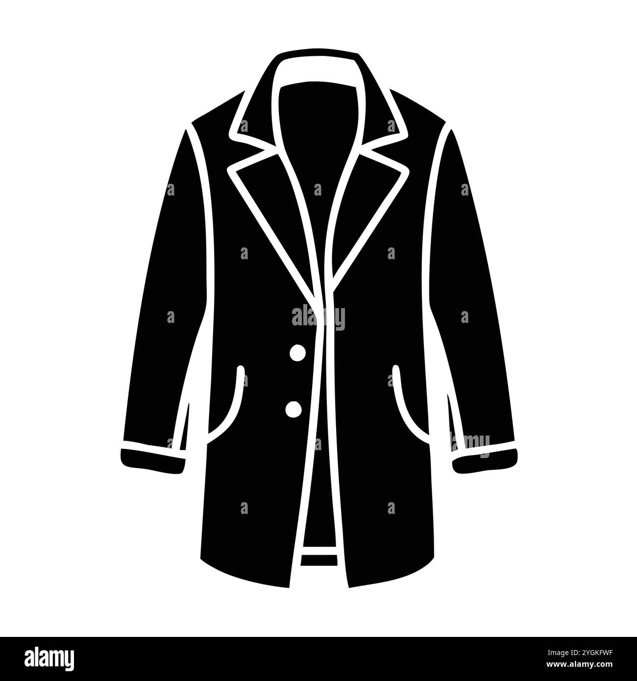 simple vector illustration of a overcoat , in a simple and clean style ...