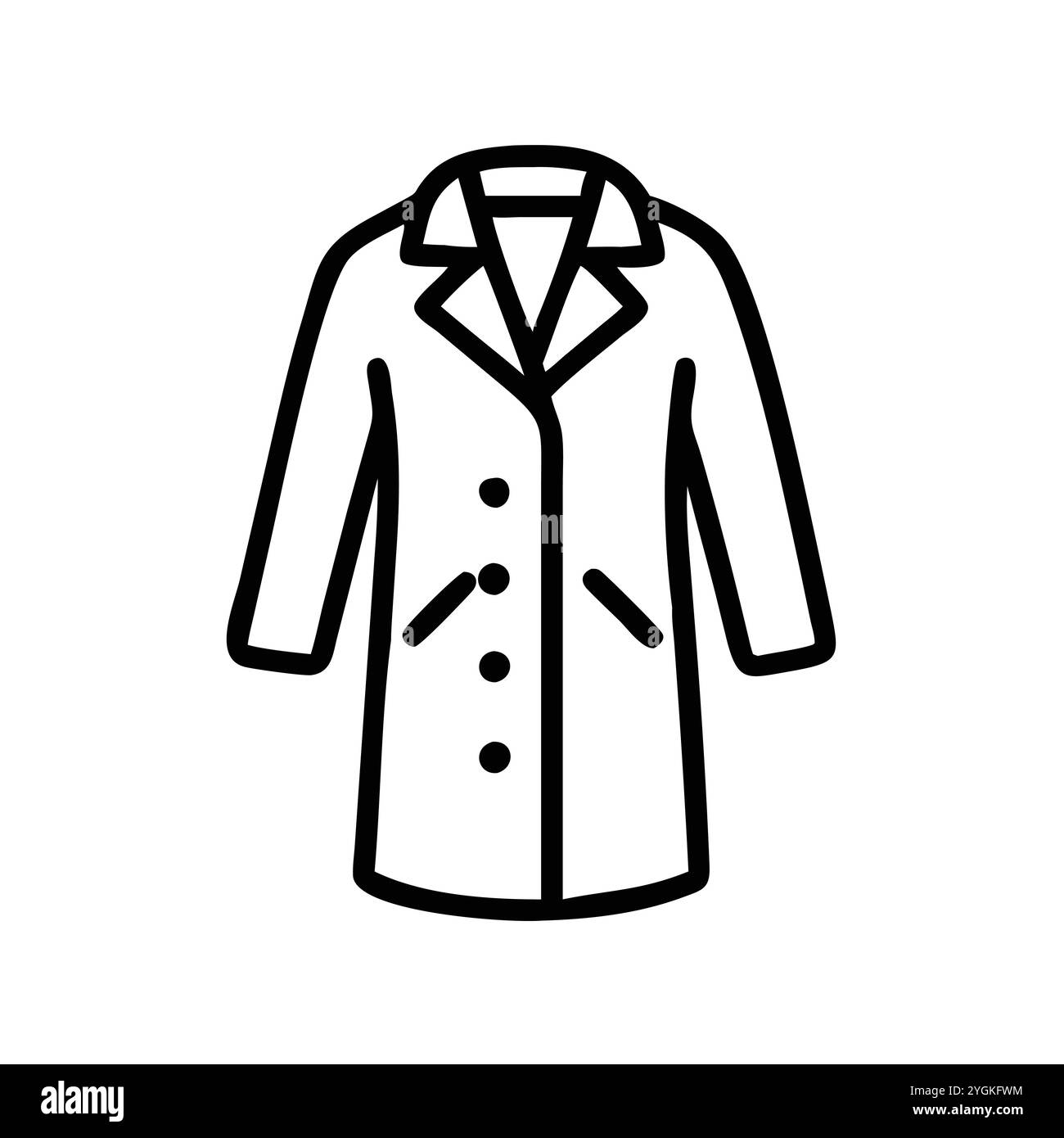 simple vector illustration of a overcoat , in a simple and clean style ...