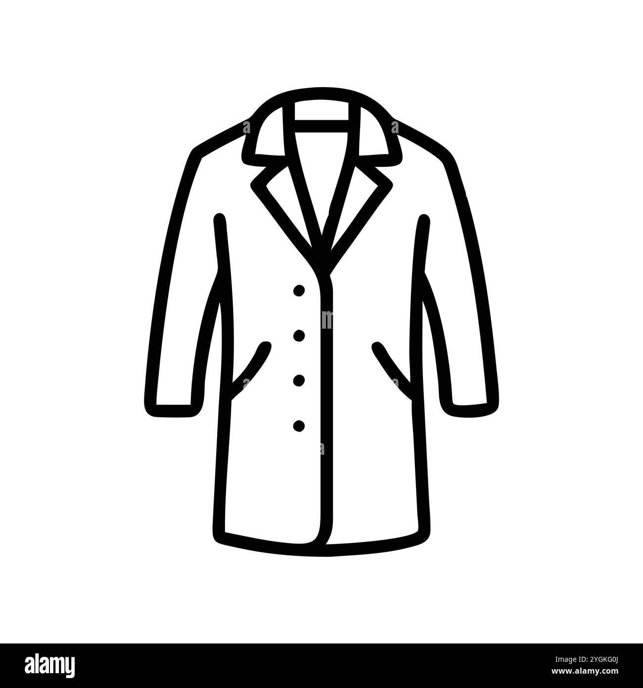 simple vector illustration of a overcoat , in a simple and clean style ...