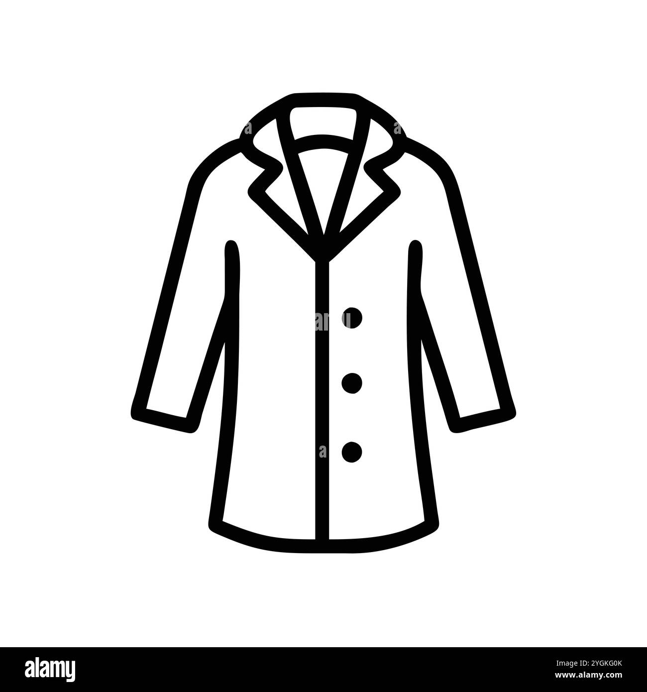 simple vector illustration of a overcoat , in a simple and clean style ...