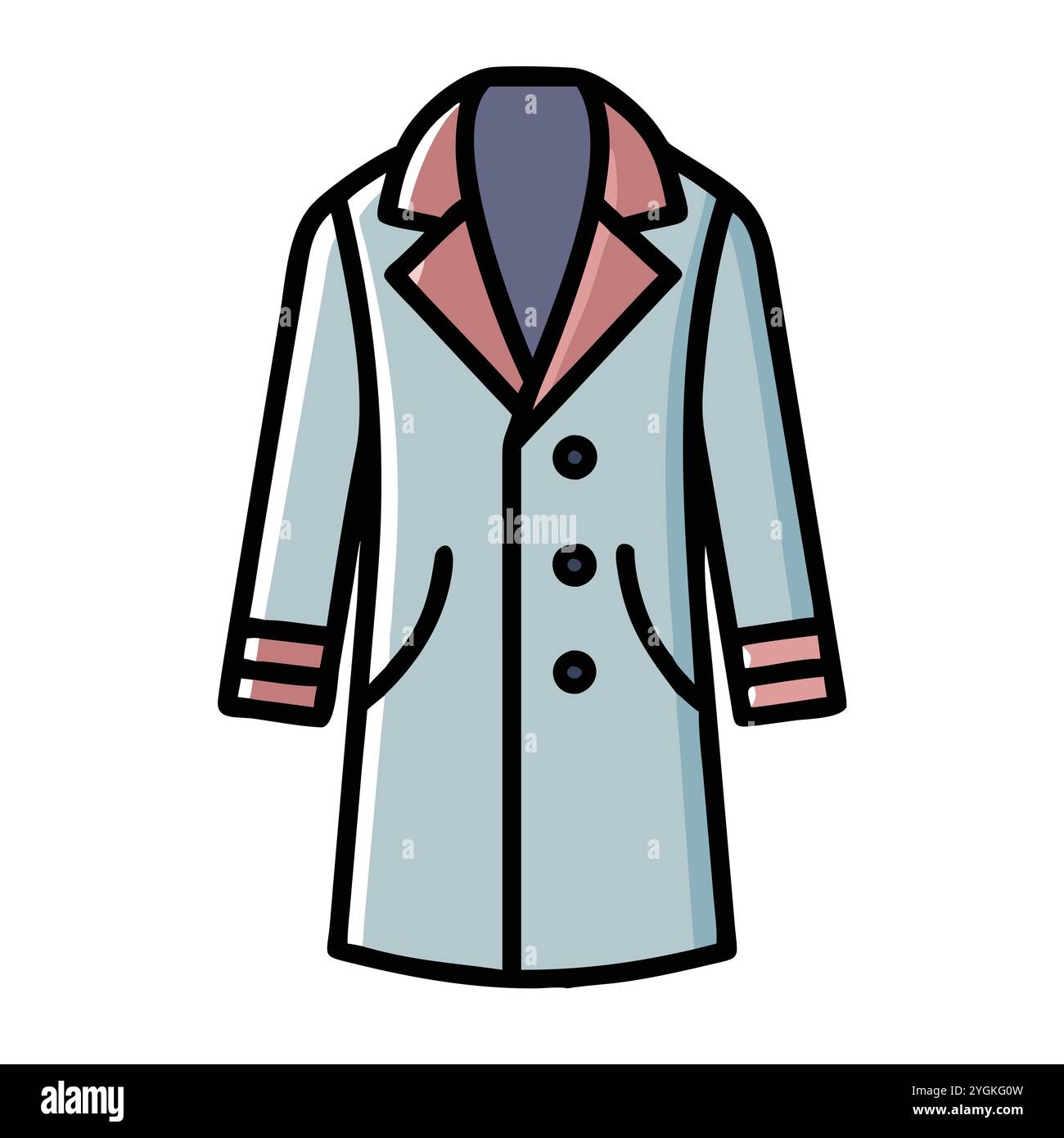 simple vector illustration of a overcoat , in a simple and clean style ...