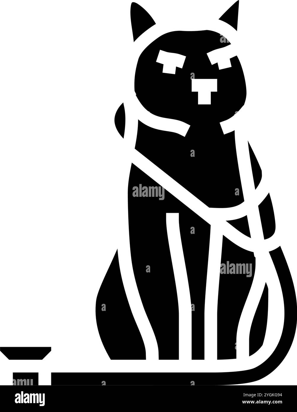 stethoscope cat breeding glyph icon vector illustration Stock Vector ...