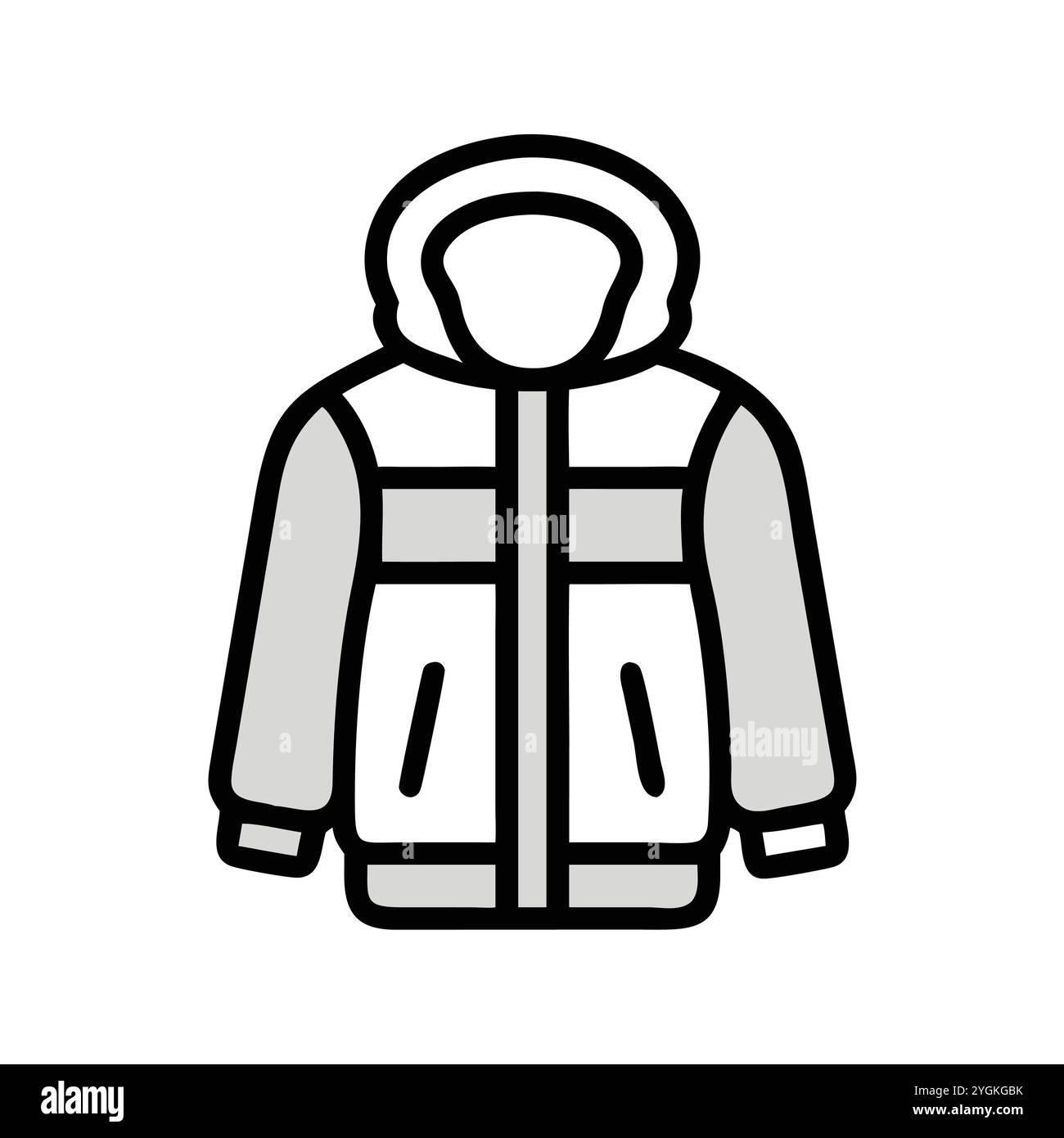 simple vector illustration of a parka , in a simple and clean style ...