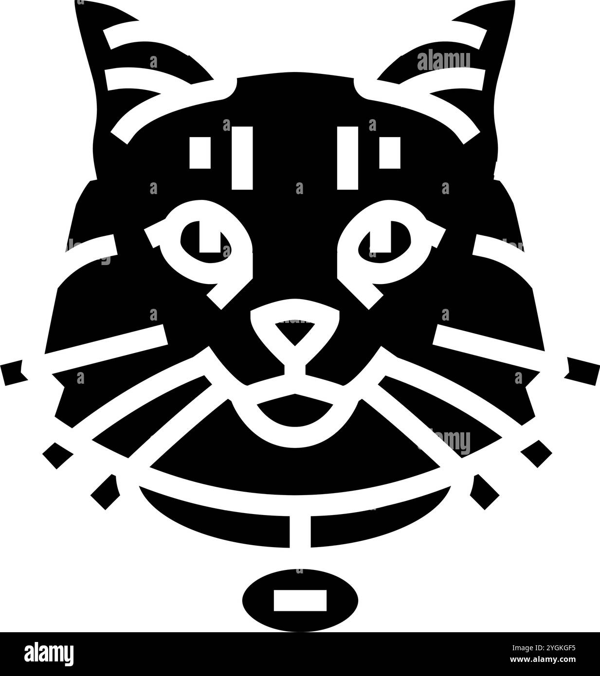 name tag cat breeding glyph icon vector illustration Stock Vector Image ...