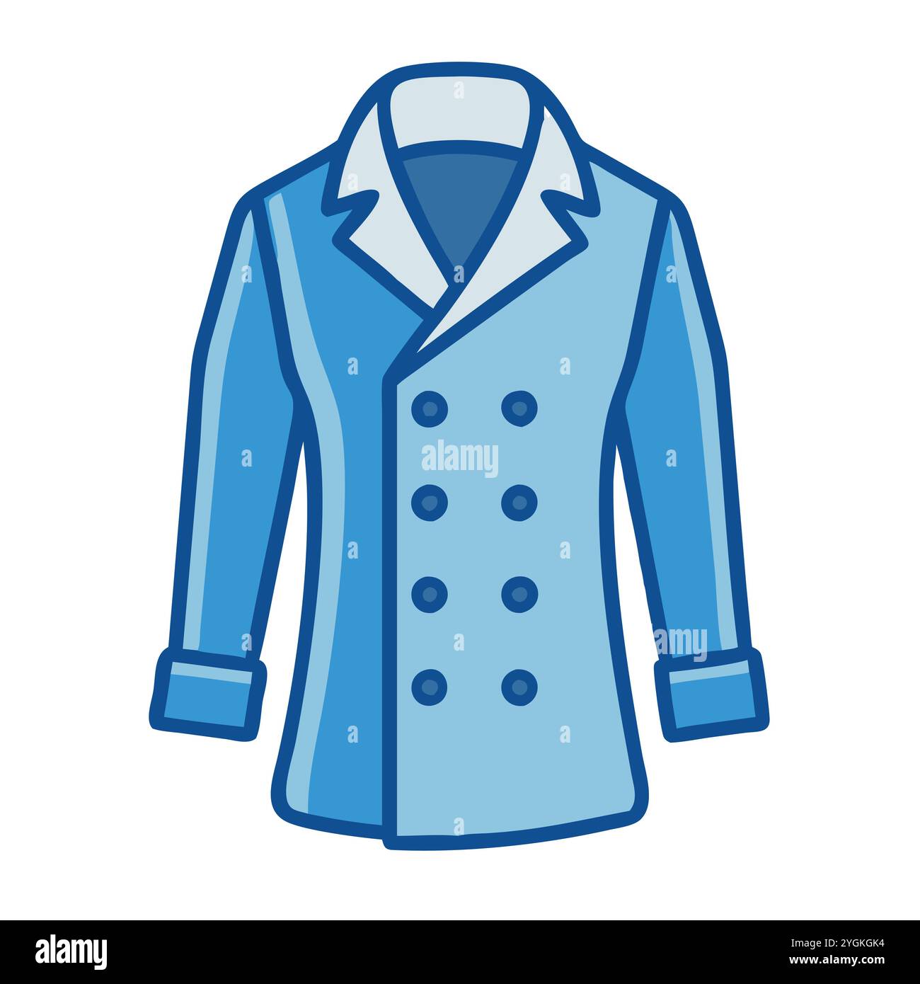 simple vector illustration of a peacoat , in a simple and clean style ...