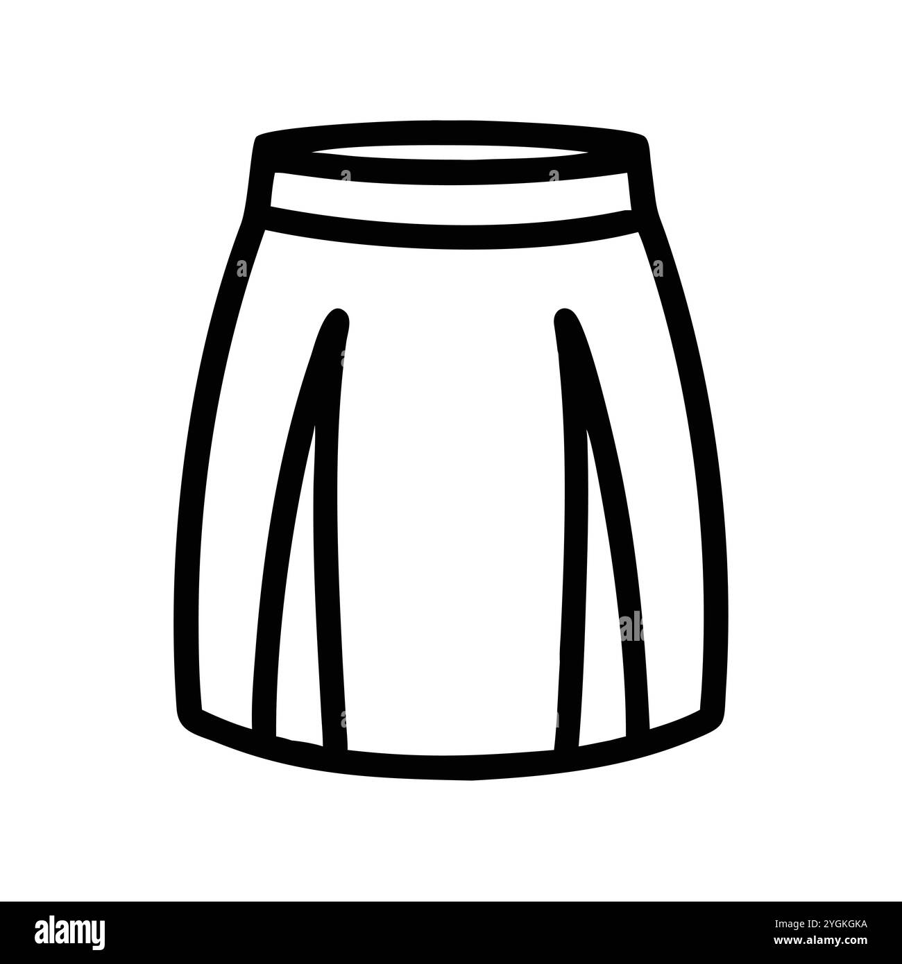 simple vector illustration of a pencil skirt , in a simple and clean ...