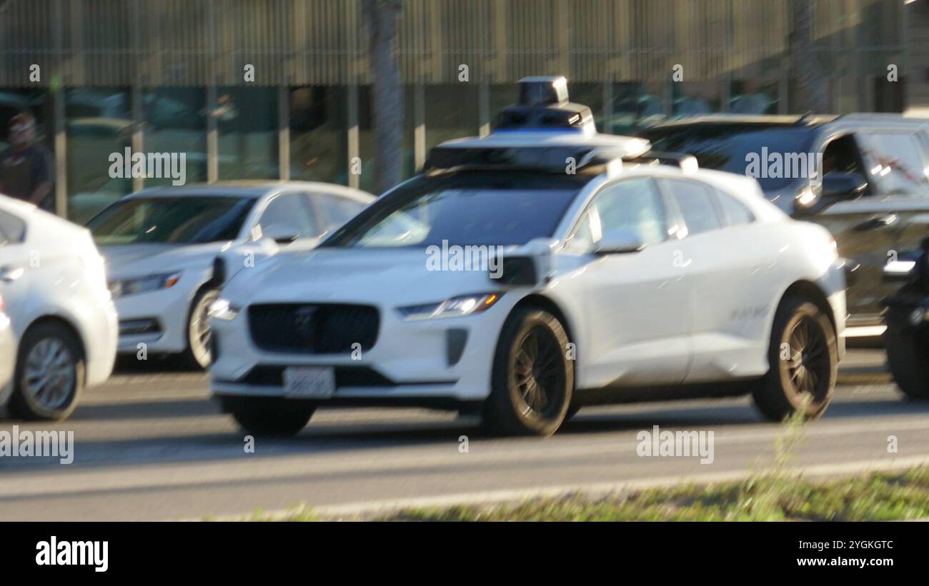 Los Angeles, California, USA 7th November 2024 Waymo Driverless Car on ...