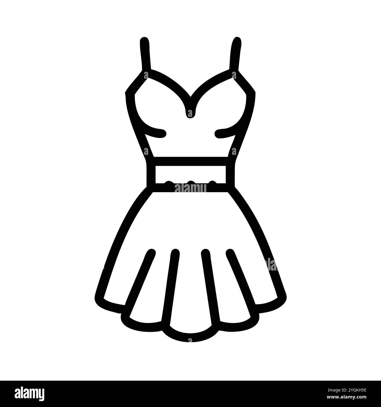 simple vector illustration of a peplum dress , in a simple and clean ...